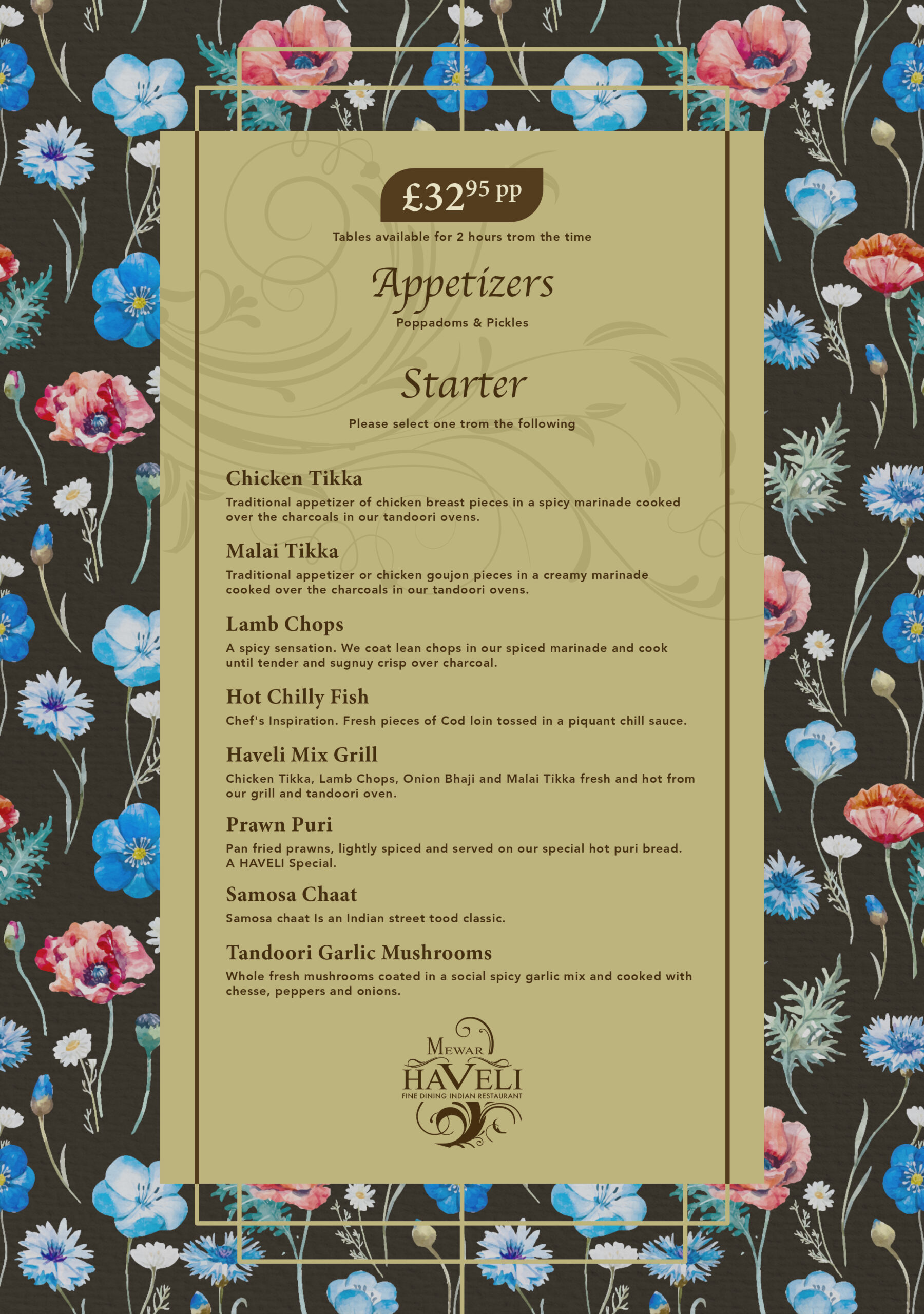 Mewar Haveli Menu | Indian Restaurant & Takeaway Nottingham